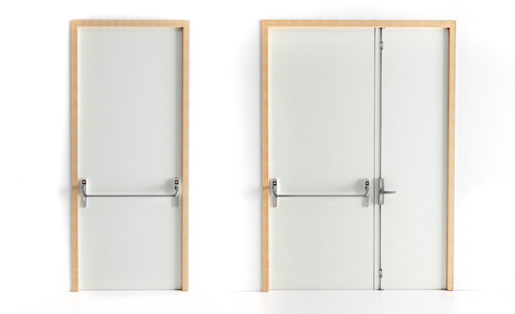 Fiche technique - Porte antipanique non coupe feu - Bois - INDUSTRIMAT ...